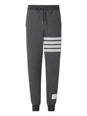 Thom Browne Thom Browne 4-Bar Colour-Block Drawstring Track Pants Black