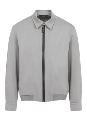 Brioni Long-sleeved Zip-up Bomber Jacket - Sand