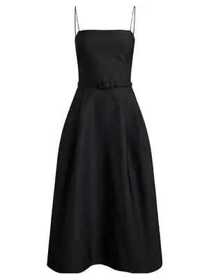 Ralph Lauren Belted Flare Dress - Black