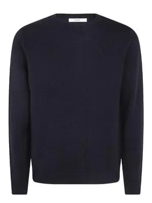 NUUR Round-neck Wool Sweater - Black