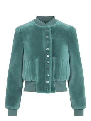 Alexander McQueen Short Bomber Jacket - Lagoon