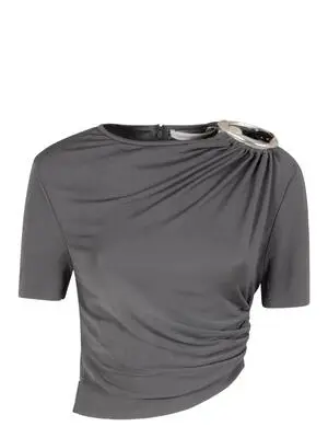 Christopher Esber Draped Crewneck Top - Grey
