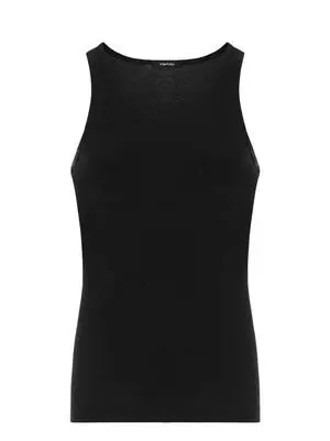 TOM FORD Ribbed Crewneck Tank Top - Black