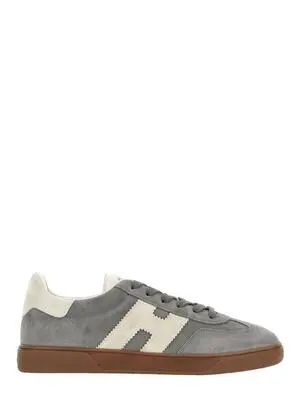 Hogan H647 Logo-patch Low-top Sneakers - Grey
