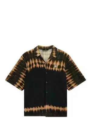 Amiri Ma Patch Tie-dye Knit Shirt - Black