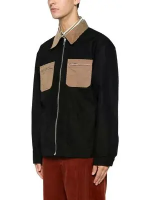 Marni Contrast-collar Patch-pocket Jacket - Black