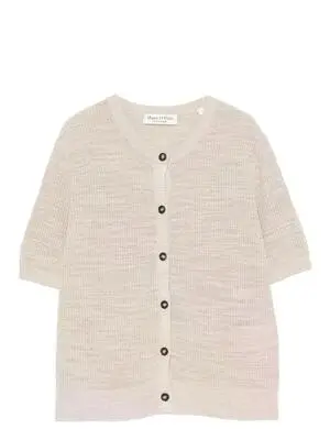 Marc O'polo Short-sleeve Knit Cardigan - Neutrals