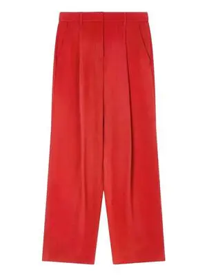 Giorgio Armani Pleated Wide-leg Trousers - Red