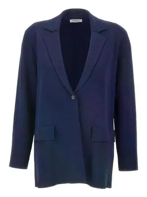 KANGRA Milano-stitch Single-breasted Blazer - Blue