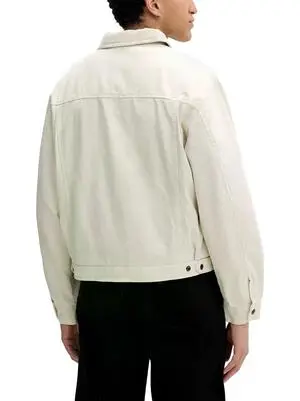 ALLSAINTS Relaxed Fit Logo Patch Jacket With Corduroy Collar - Neutrals
