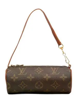LOUIS VUITTON Monogram Papillon Pochette Handbag - Brown