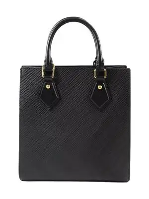 LOUIS VUITTON Bb Sac Plat Leather Tote Bag - Black