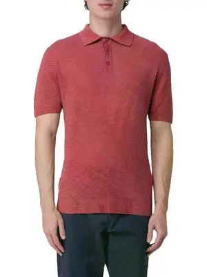BLAUER. Short-sleeve Polo Shirt - Red