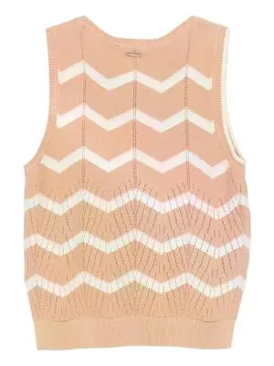 Dkny Pointelle Knit Sleeveless Top - Neutrals