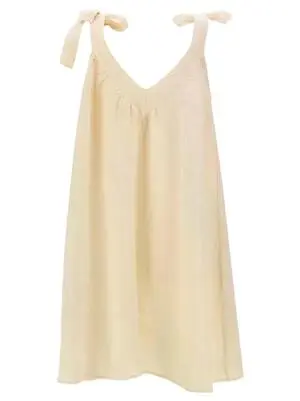 KAOS Tie-strap Linen Dress - Neutrals