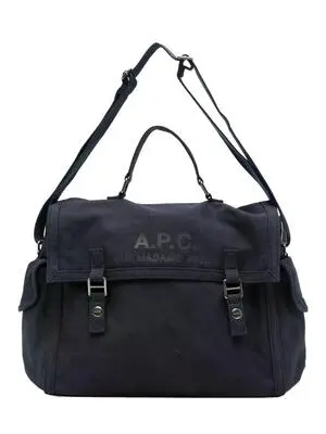 A.p.c. Logo-print Messenger Bag - Blue