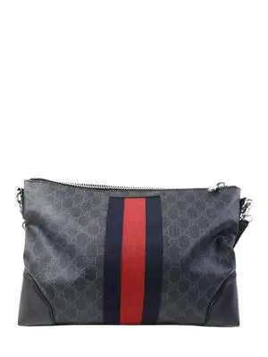 Gucci Gg Supreme Canvas Shoulder Bag - Grey