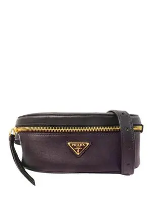 Prada Leather Belt Bag - Black