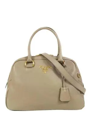 Prada Leather Shoulder Bag - Neutrals