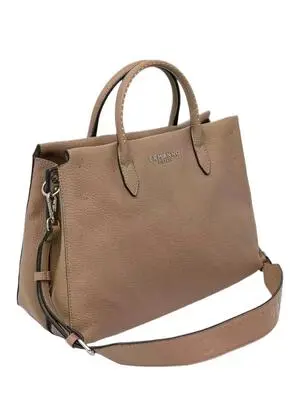 ERMANNO FIRENZE Pebbled-effect Tote Bag - Neutrals