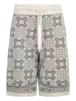 Amiri Ma Quad Checker Mesh Knit Shorts - Grey