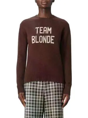 MC2 SAINT BARTH New Queen Slogan-intarsia Sweater - Brown