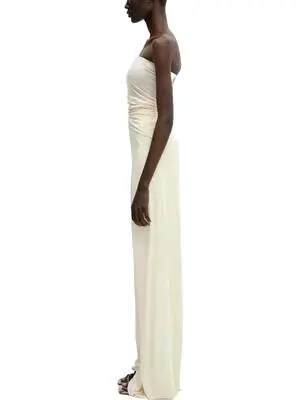 Rick Owens Ruched Strapless Top - Neutrals
