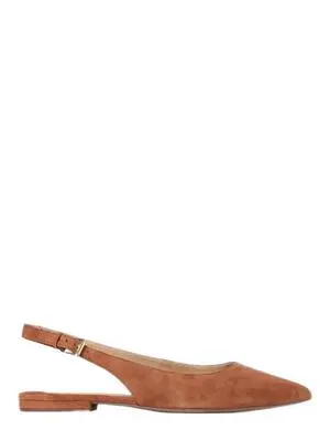 Ralph Lauren Pointed-toe Slingback Ballet Flats - Brown