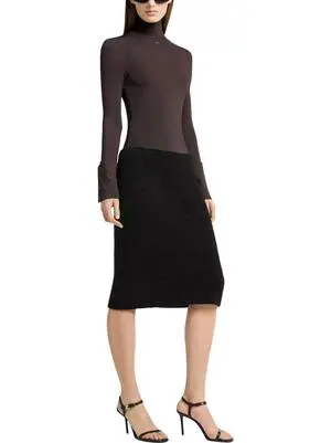 COURREGES Bouclette Midi Skirt - Black