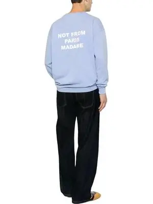 Drole De Monsieur Crew Neck Long Sleeve Sweatshirt - Blue