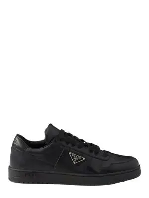 Prada Downtown Leather Sneakers - Black