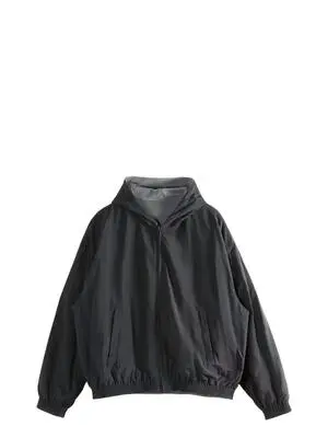 Balenciaga Reversible Zip-up Hooded Jacket - Black