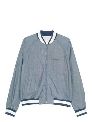 Givenchy Embroidered Logo Striped Jacket - Blue