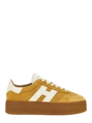 Hogan Hogan Suede Sneakers With Maxi Sole Yellow