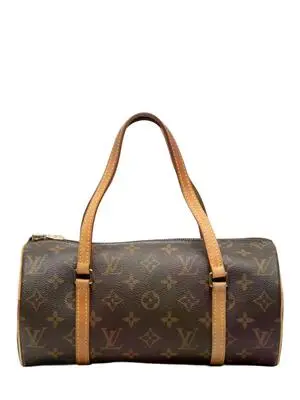LOUIS VUITTON Monogram Papillon 28 Handbag - Brown