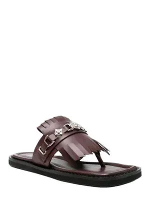 TOGA VIRILIS Fringed Detail Sandals - Red