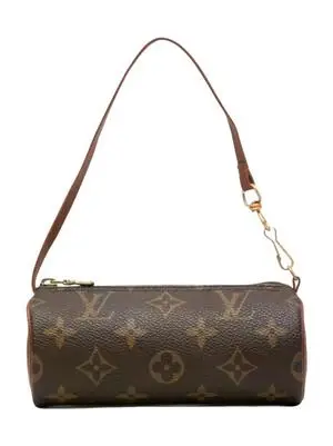 LOUIS VUITTON Monogram Papillon Pochette Handbag - Brown