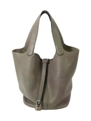 Hermès Mm Picotin Shoulder Bag - Grey