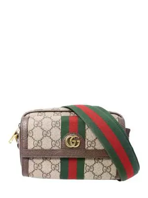Gucci Gg Supreme Web Shoulder Bag - Neutrals