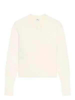 COURREGES Logo Patch Ribbed Sweater - Neutrals