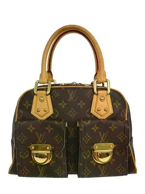 LOUIS VUITTON Monogram Manhattan Pm Handbag - Brown