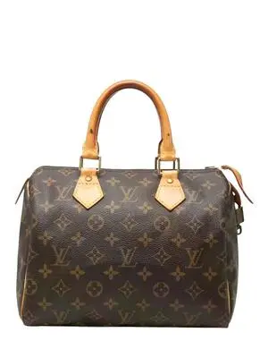 LOUIS VUITTON Monogram Speedy 25 Boston Bag - Brown