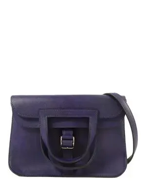 Hermès Halzan Leather Shoulder Bag - Blue