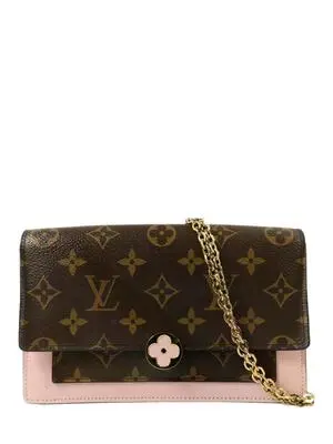LOUIS VUITTON Louis Vuitton Flore Monogram Chain Clutch Bag