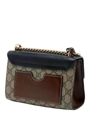Gucci Gucci GG Supreme Padlock Crossbody Bag Neutrals