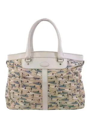 TOD'S Graphic Print Shoulder Bag - Neutrals