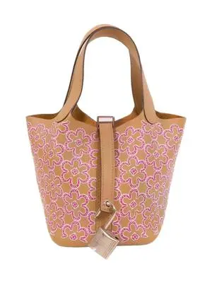 Hermès 2022 Lucky Daisy Picotin Handbag - Neutrals