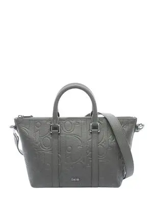 Dior Leather Gravity Weekender 25 Satchel - Brown
