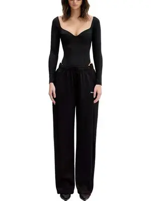 Vetements Logo Print Track Pants - Black