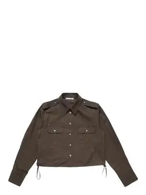 Acne Studios Cotton Poplin Overshirt - Brown